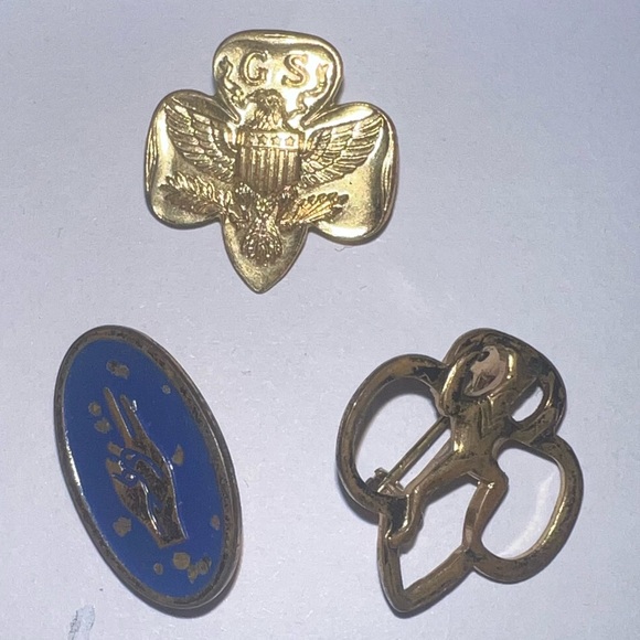 Girl Scouts | Accessories | Vintage Brownie Pins Girlscouts | Poshmark